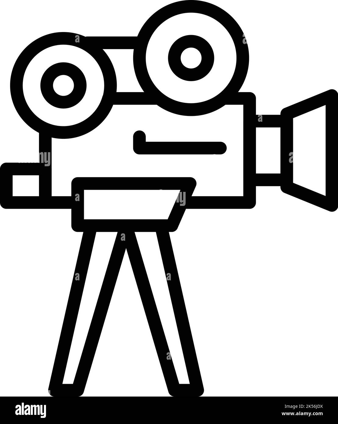 Tv video camera icon outline vector. News studio. Talk reporter Stock ...