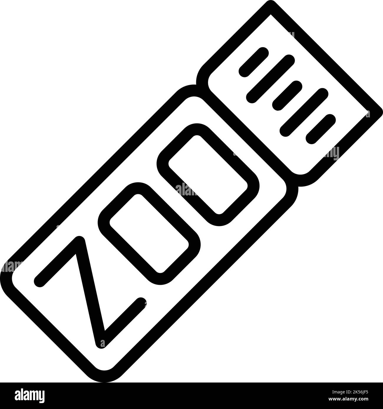 Zoo ticket icon outline vector. Animal pass. Token event Stock Vector ...