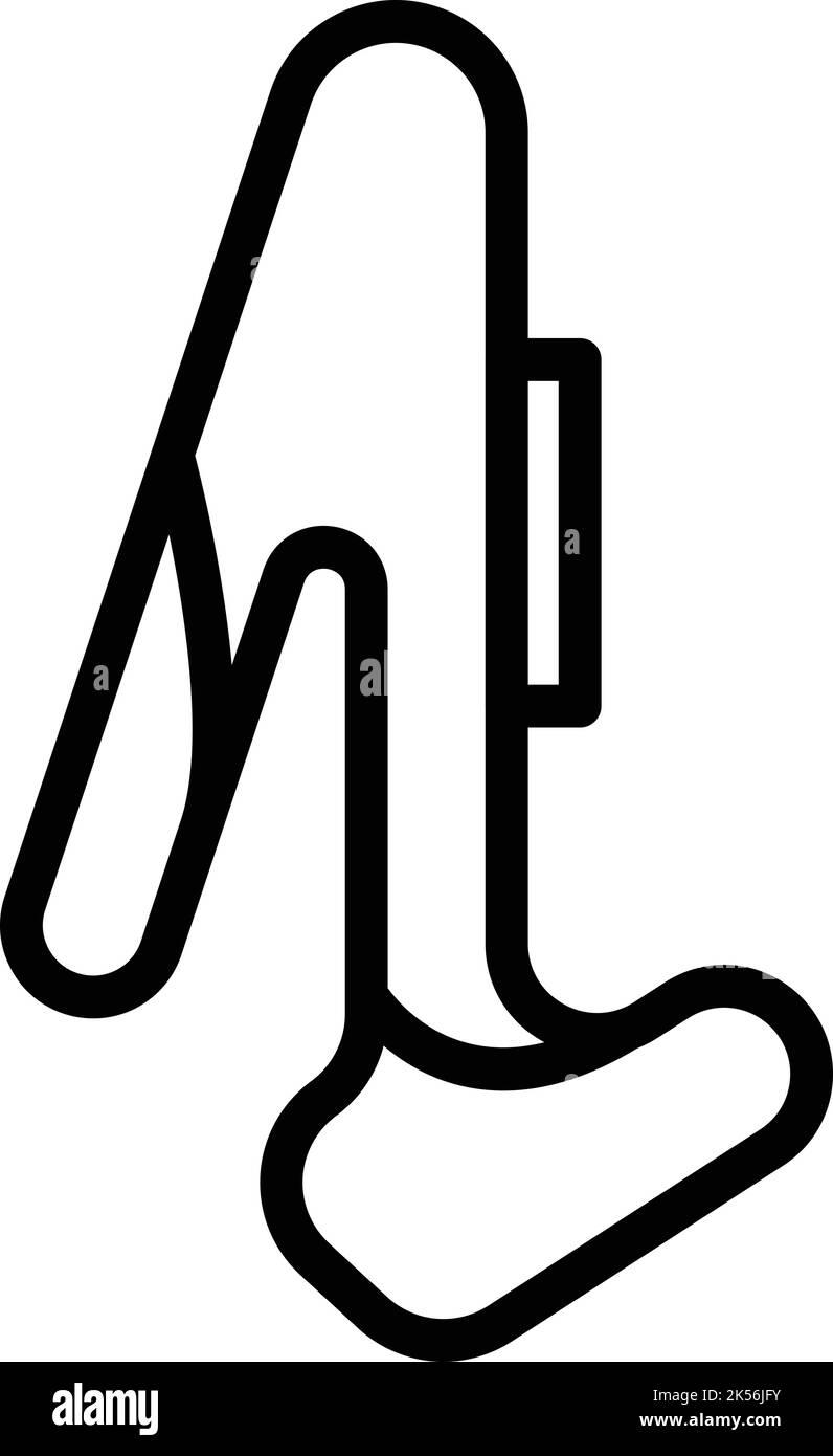 Start racetrack icon outline vector. Race track. Road floor Stock ...
