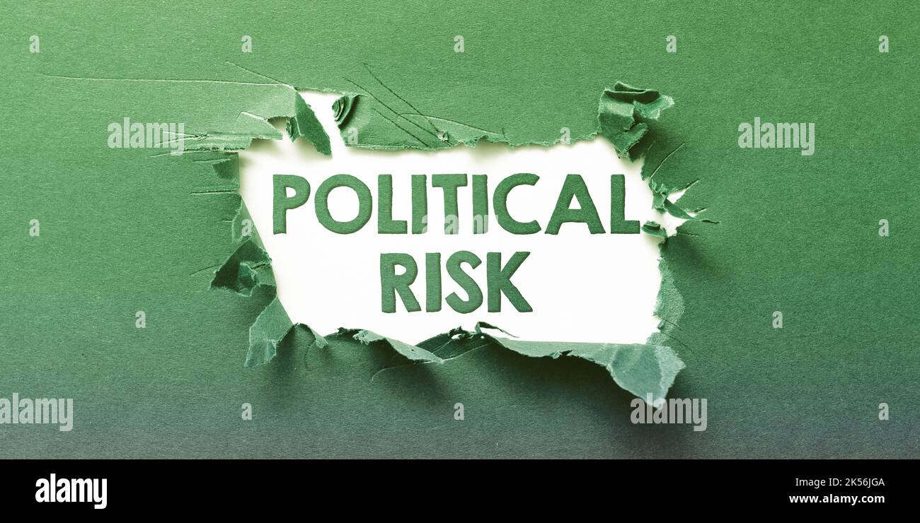 Inspiration showing sign Political Risk, Business idea communications ...