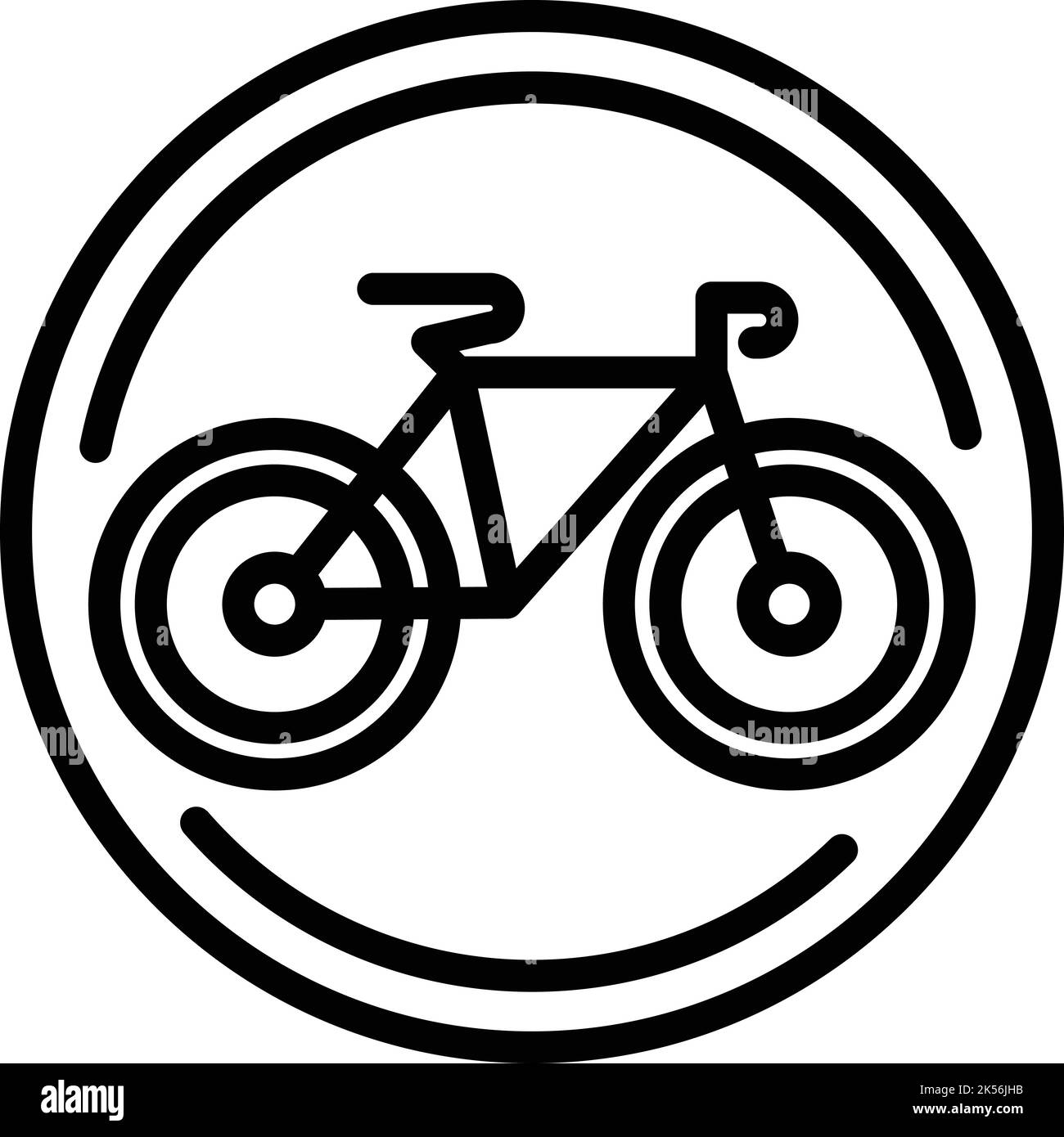 Bicycle parking road sign icon outline vector. Area place. Station rack ...