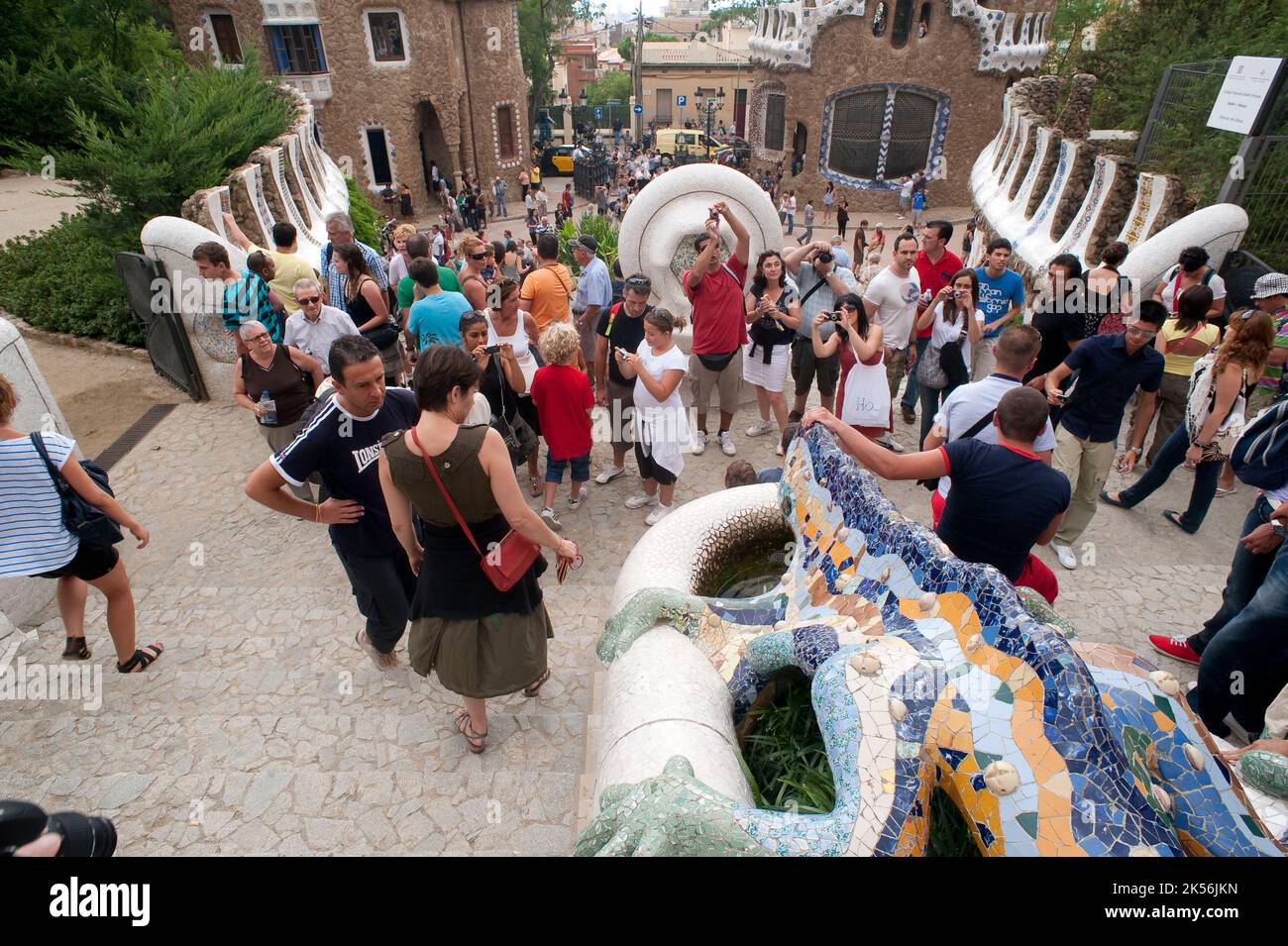 Antoni Gaudi/ Parque Guell. Barcelona Stock Photo - Alamy