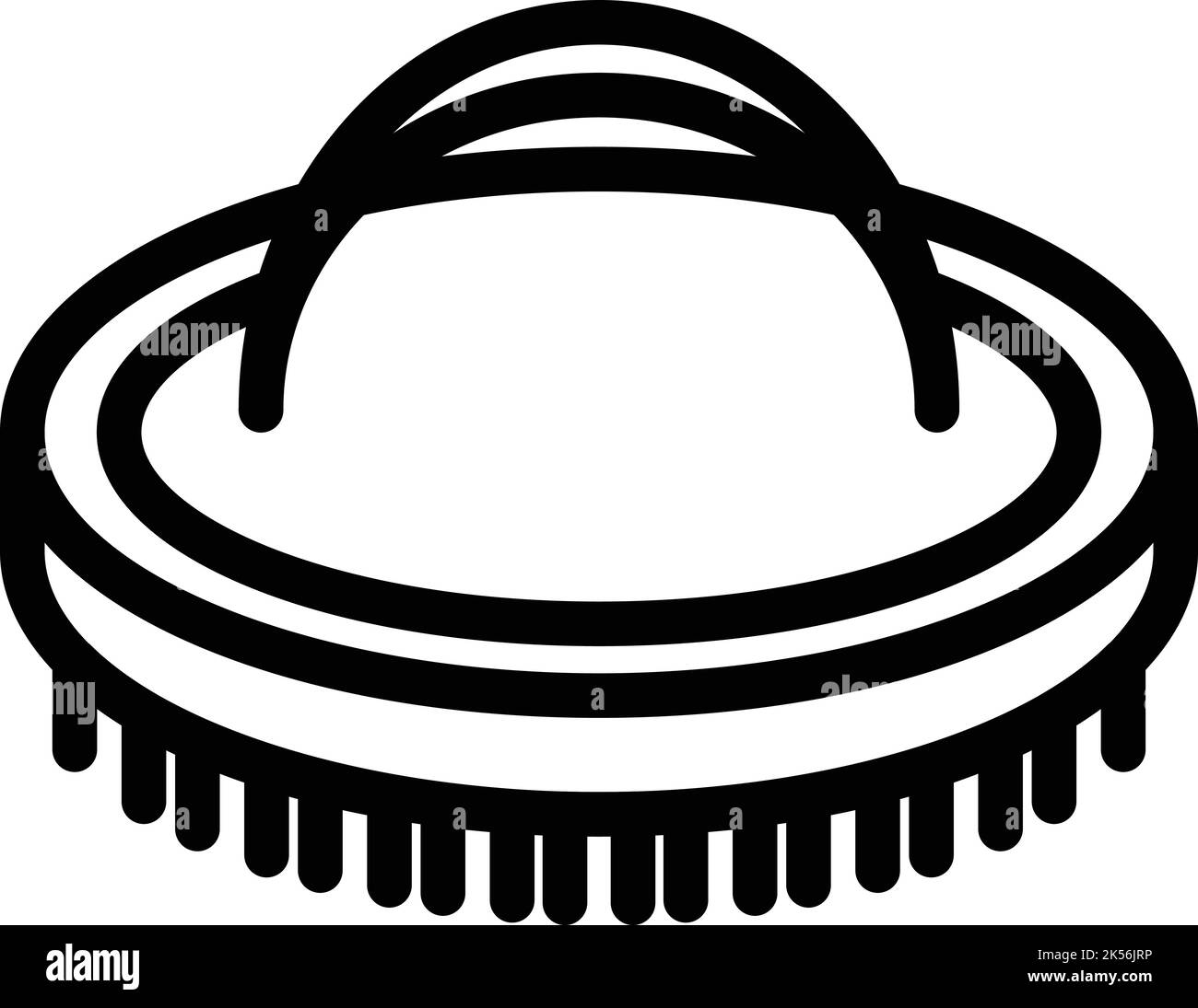Round jockey brush icon outline vector. Derby sport. Race horse Stock ...