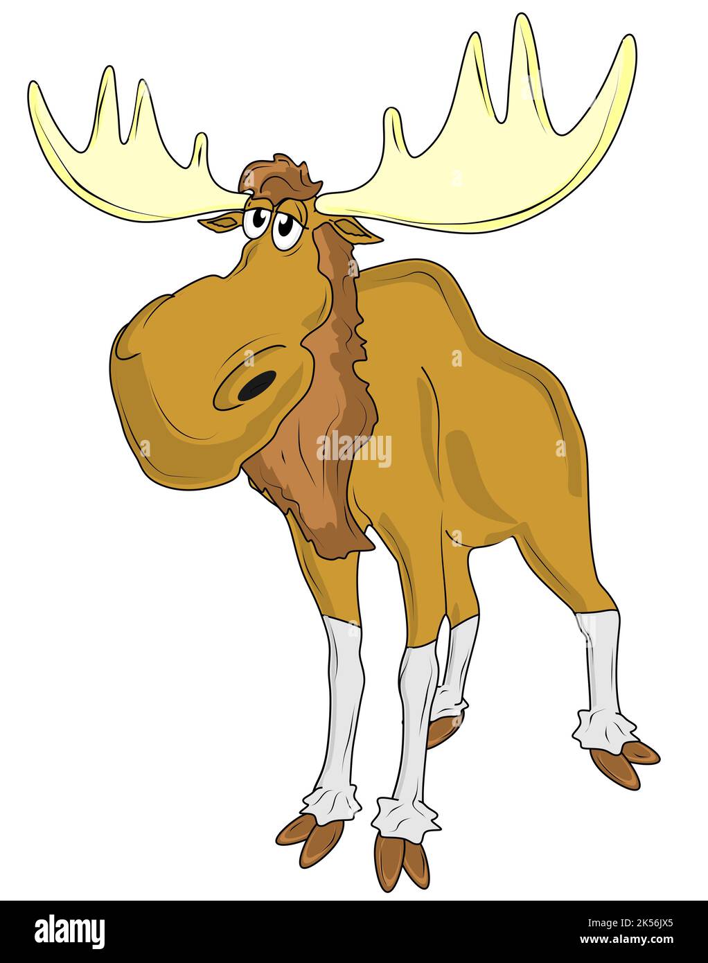 funny brown elk Stock Photo - Alamy