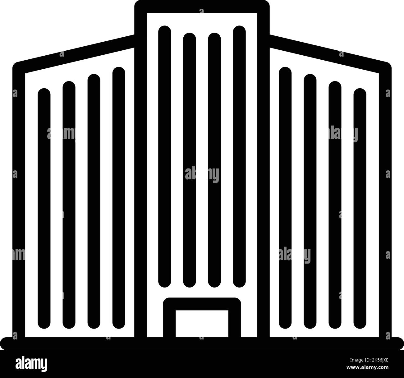 Department building icon outline vector. Modern center. Business city ...