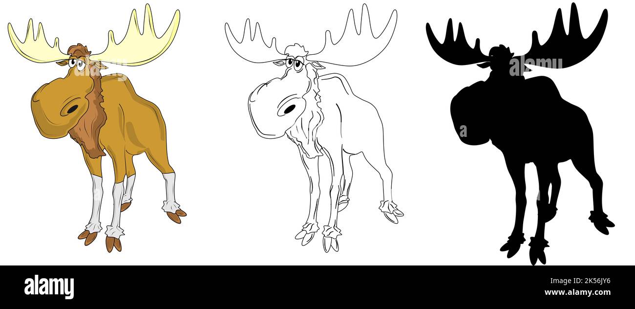 Coloring elk Cut Out Stock Images & Pictures - Alamy