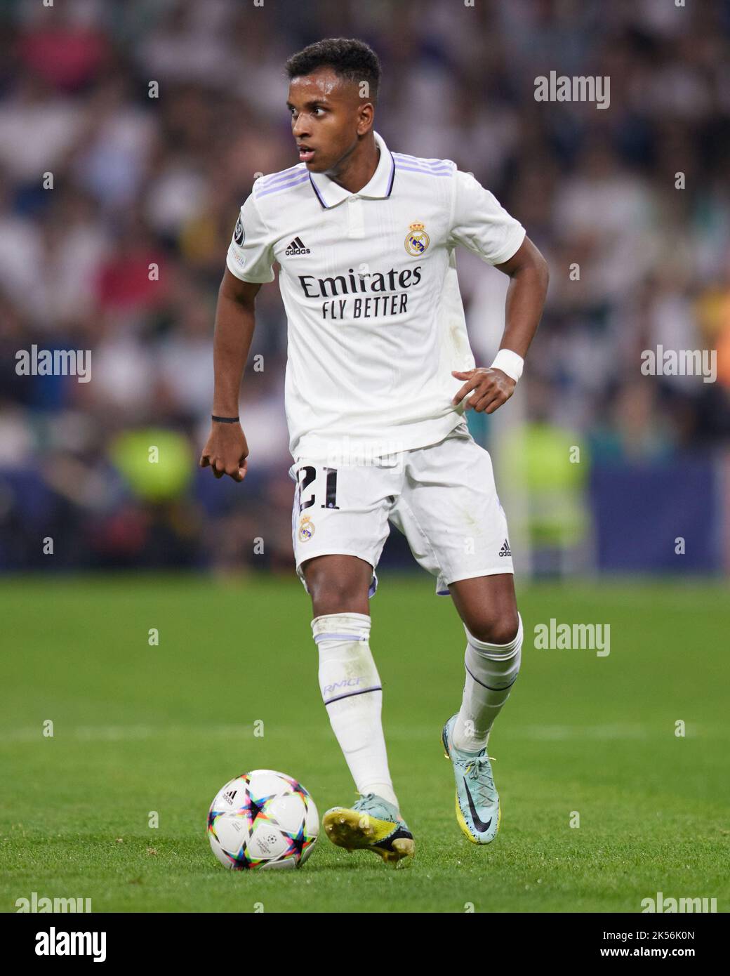 Madrid, Spain. 05/10/2022, Rodrygo Goes of Real Madrid during the UEFA ...