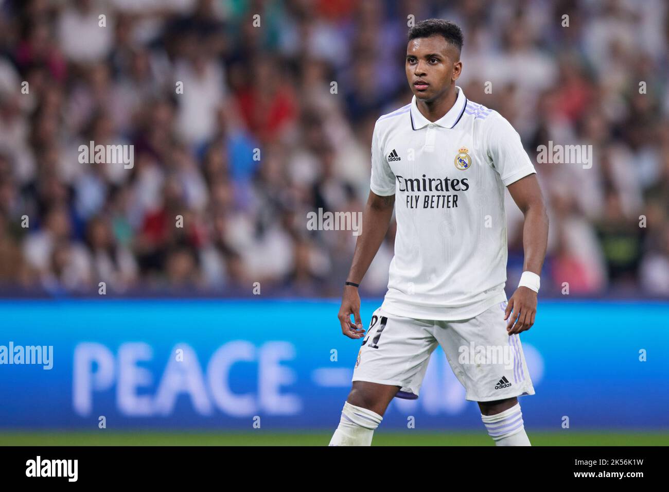 Madrid, Spain. 05/10/2022, Rodrygo Goes of Real Madrid during the UEFA ...