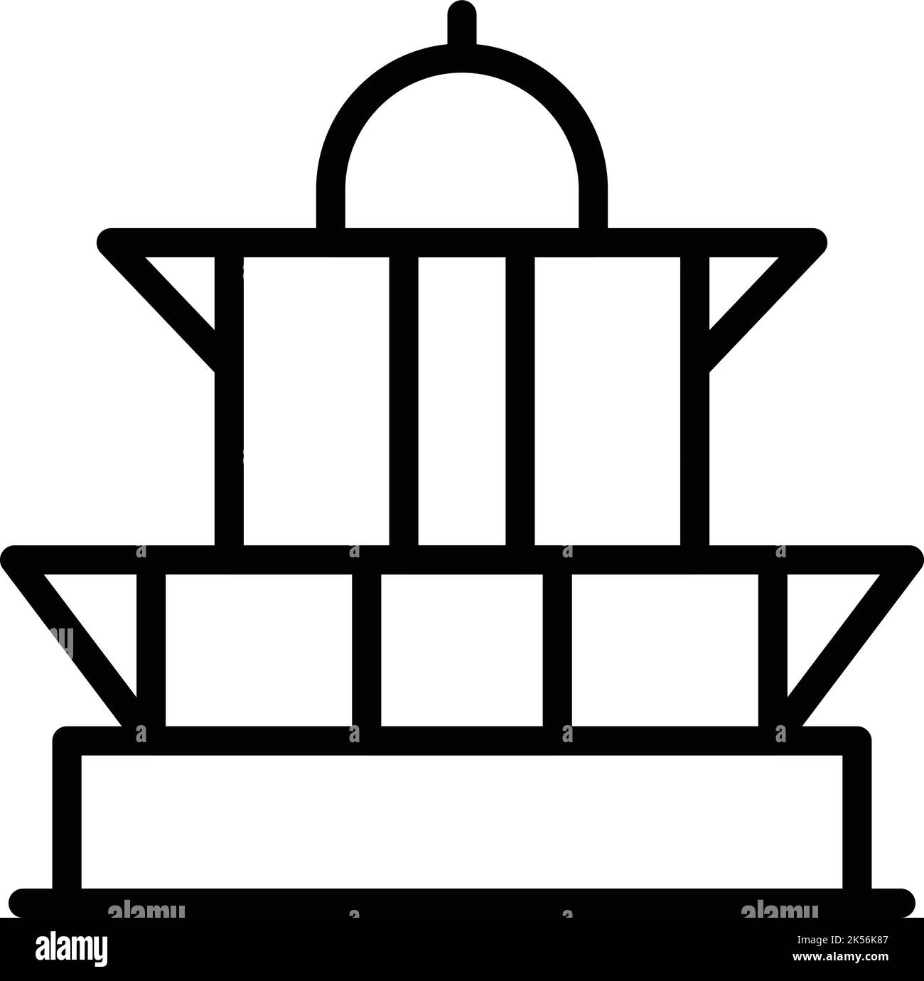 World monument icon outline vector. City house. Travel culture Stock ...