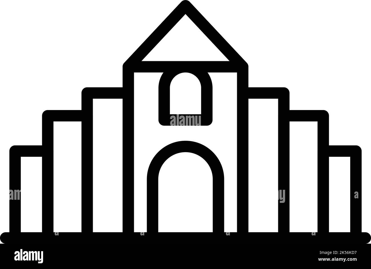 City landmark icon outline vector. World famous. Travel architecture ...