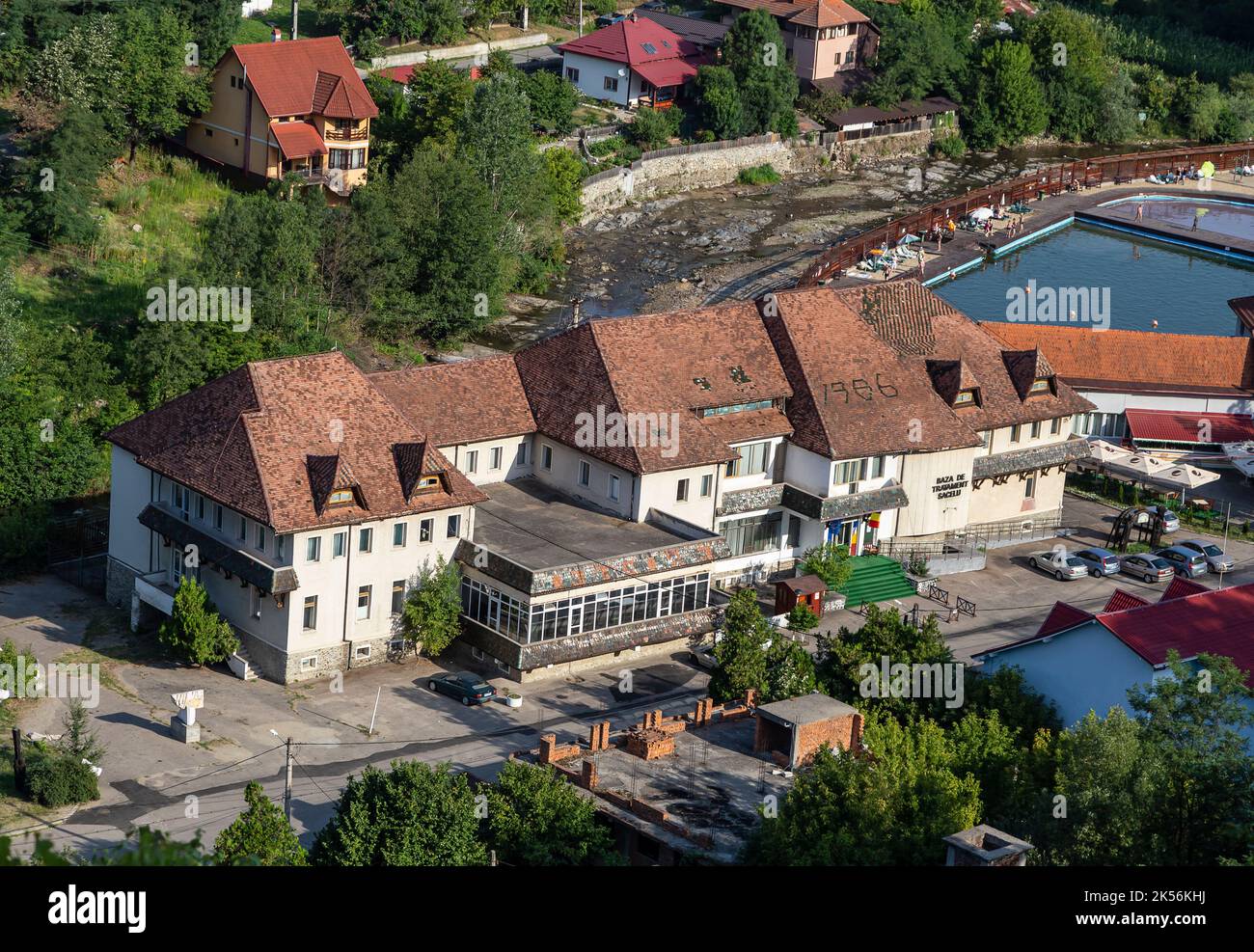 Baile Sacelu, Gorj County, Romania – July 24, 2022: The headquarters of ...