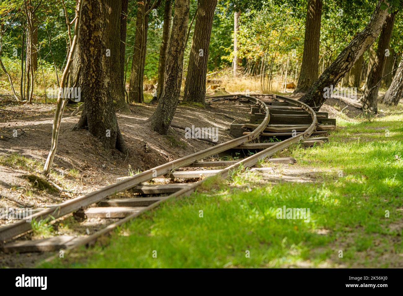 Remains of railway from WWII of the German occupation in Havelte, the ...