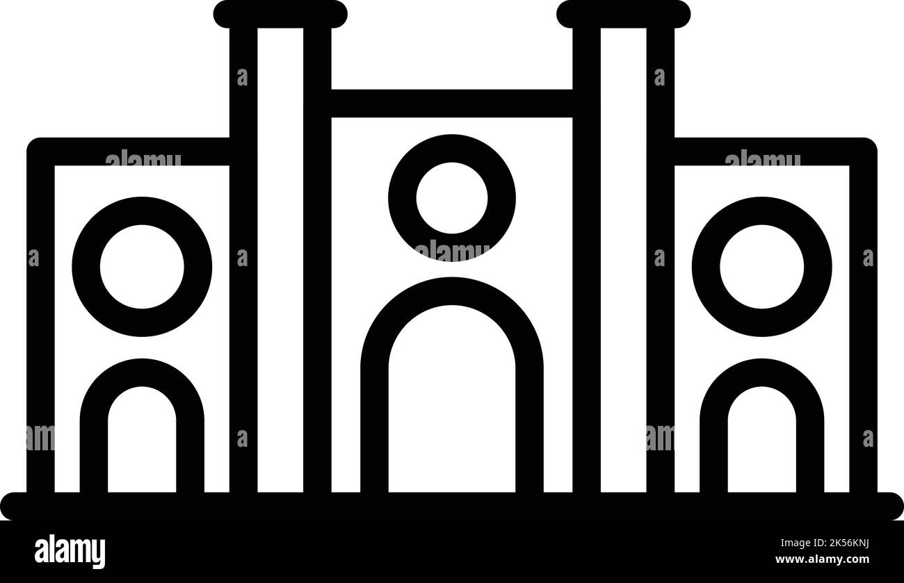 Architecture landmark icon outline vector. Monument building. Tower ...
