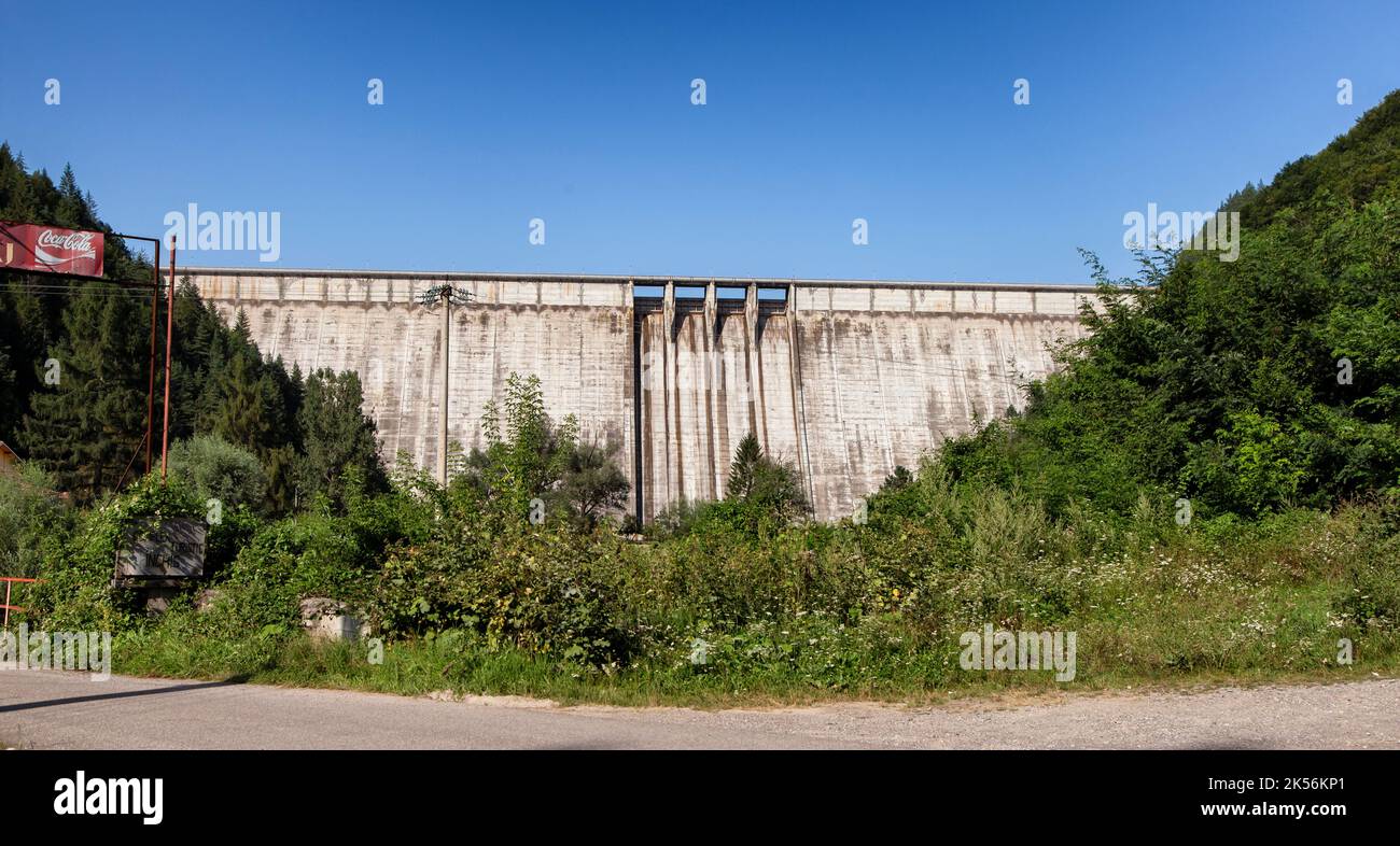 BICAZ, NEAMT, ROMANIA - AUGUST 09, 2018: A view of Bicaz Dam on August ...