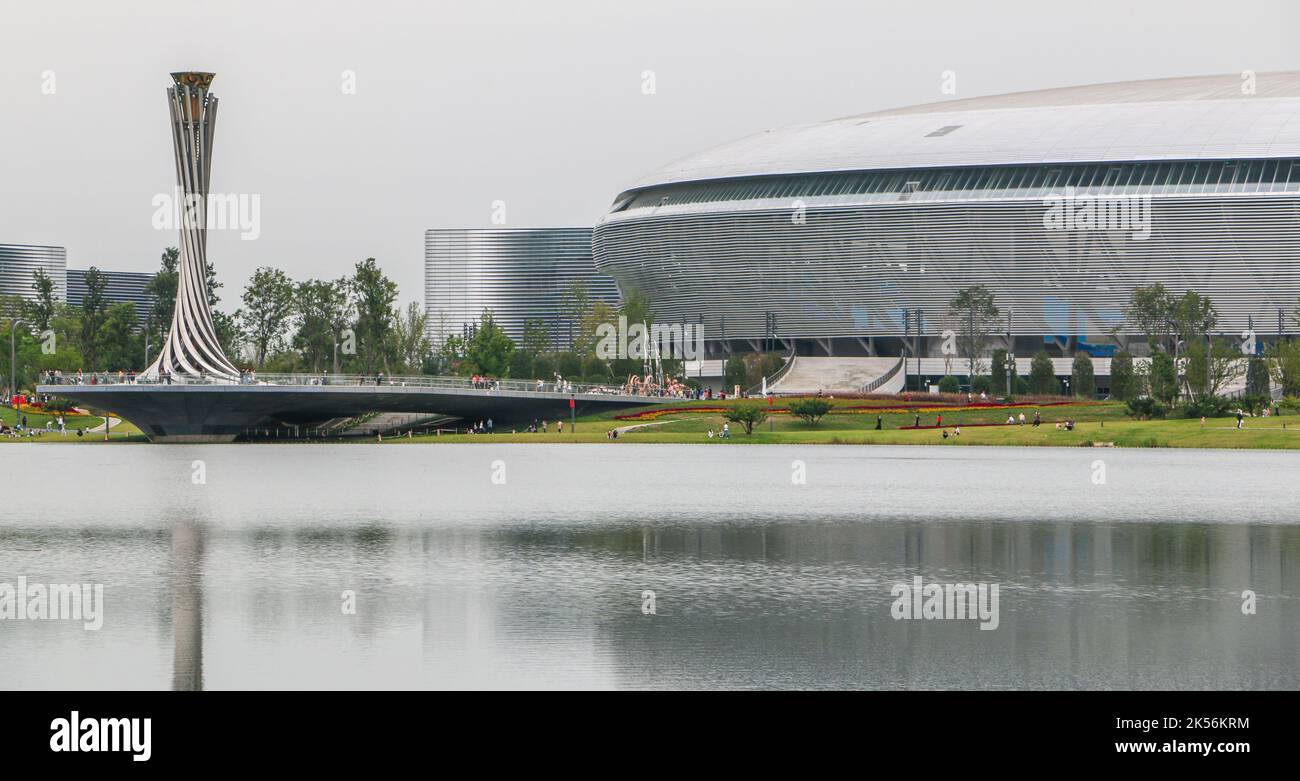 Chengdu, China - 4th October 2022: Beautiful landscape shot of Dong’an ...