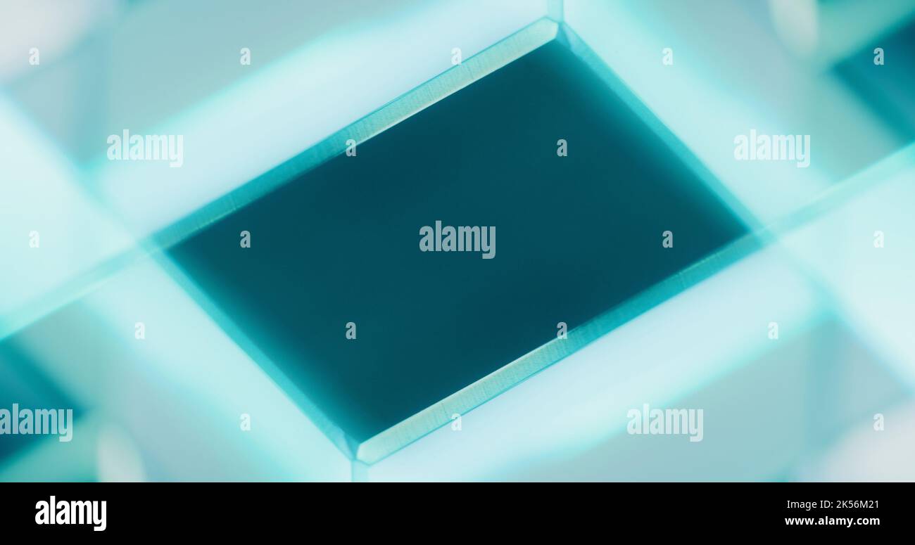 neon light background fluorescent frame green cyan Stock Photo - Alamy