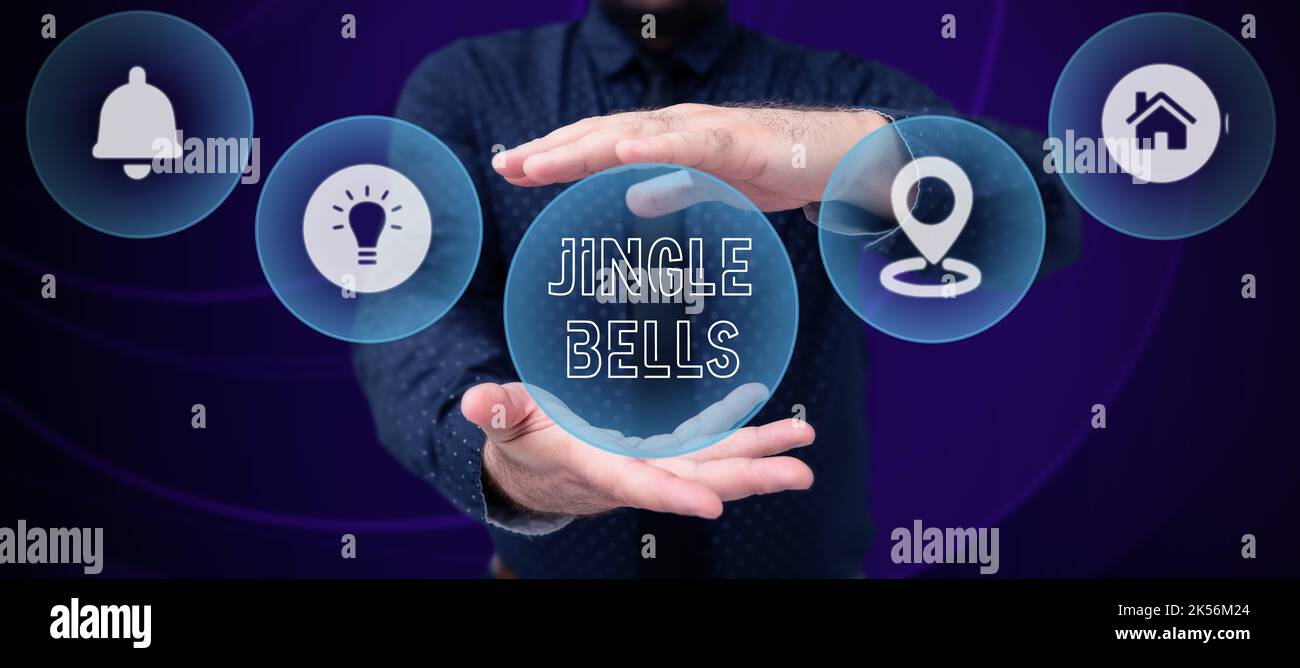 Text sign showing Jingle Bells, Business overview Most famous ...