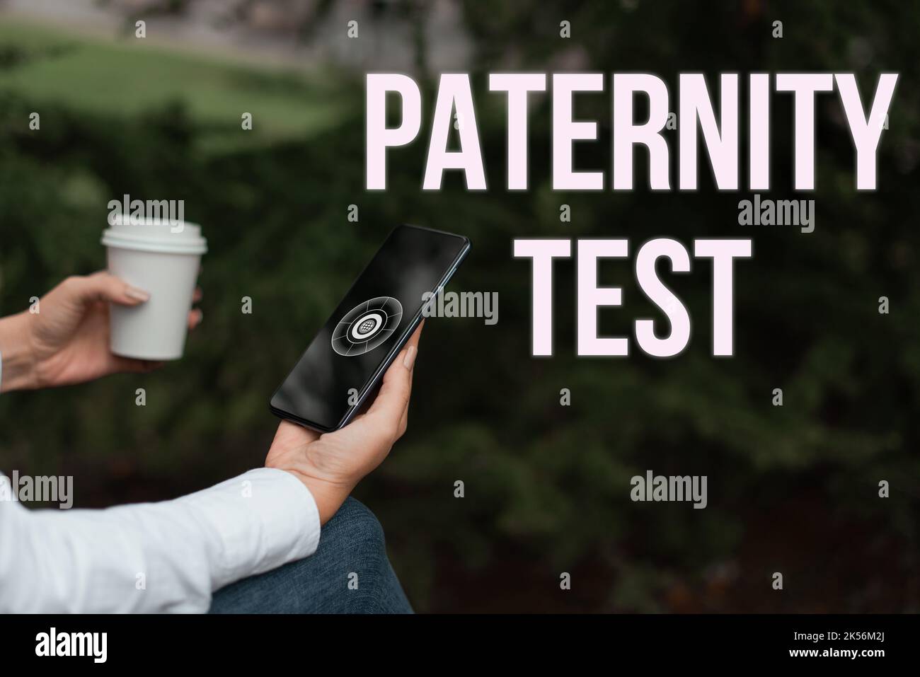 Sign displaying Paternity Test, Word Written on government authority or ...