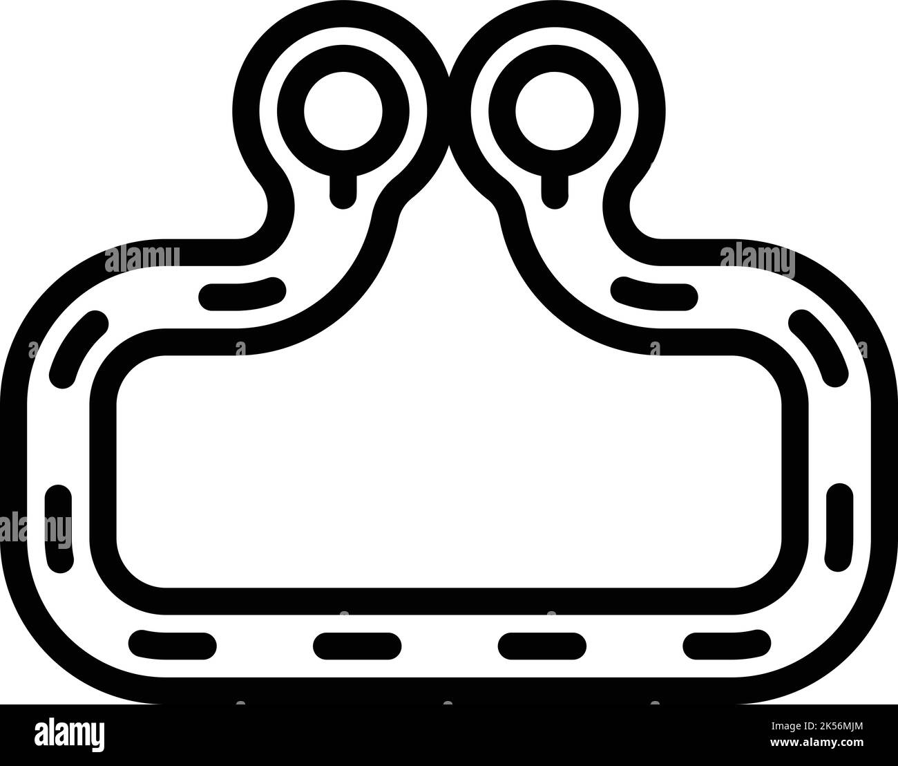 Road track icon outline vector. Racetrack circuit. Start view lane ...