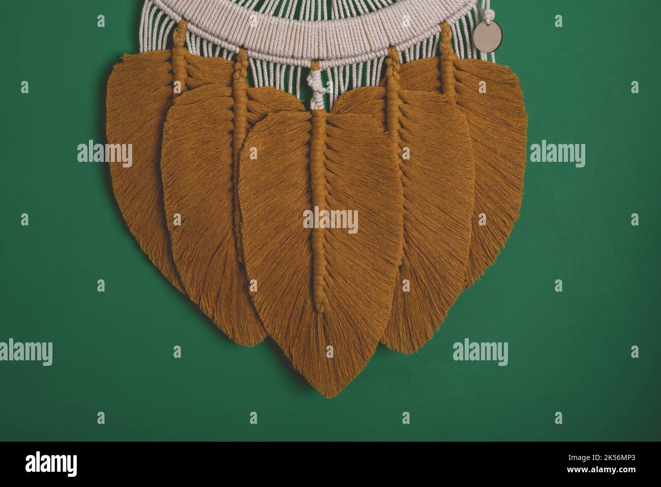 Tree of Life macrame handmade circle shape wall decoration mustard ...