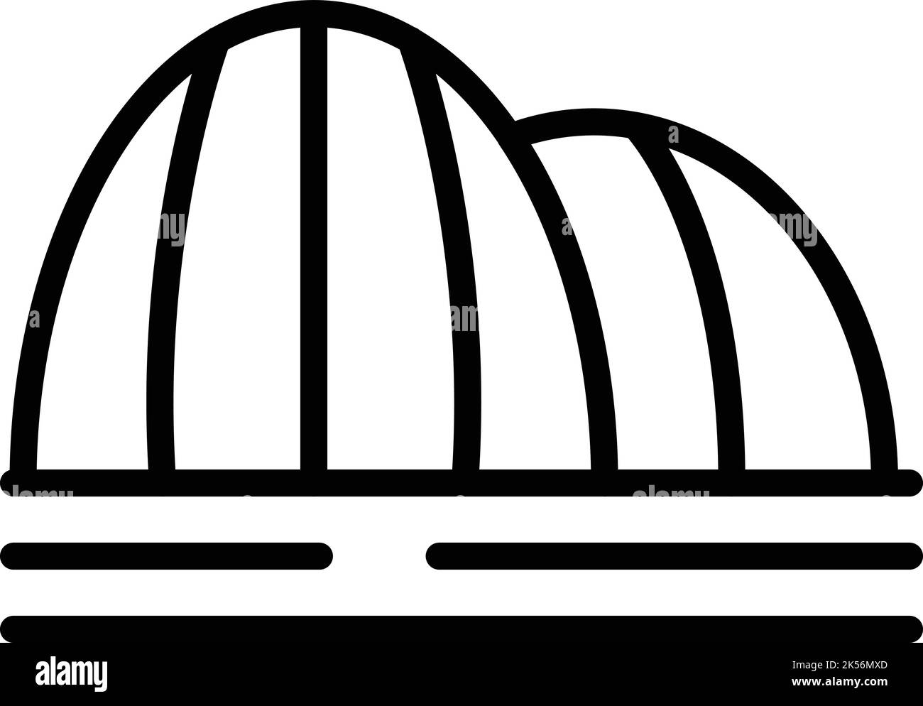 Opera house icon outline vector. City landmark. Asian museum Stock ...