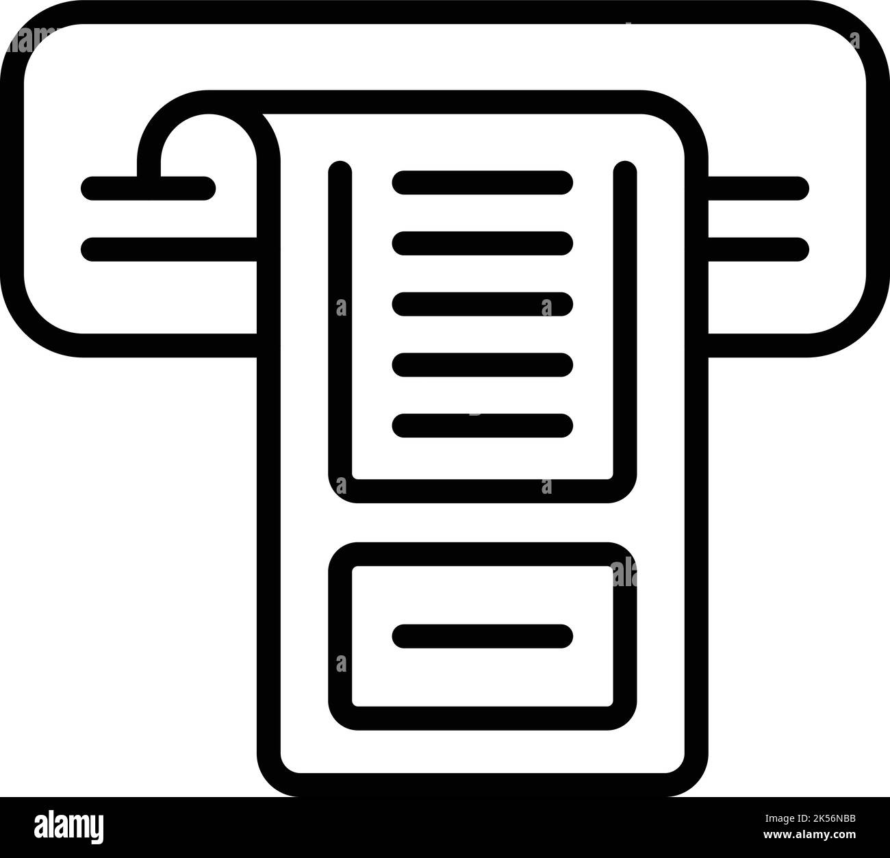 Paper ticket icon outline vector. Museum pass. Admit history Stock ...