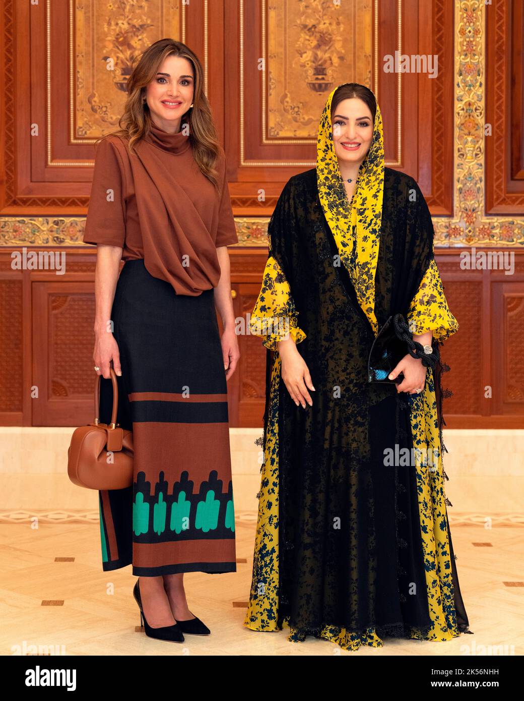 Muscat, Oman. 05th Oct, 2022. Queen Rania of Jordan and the Honorable ...