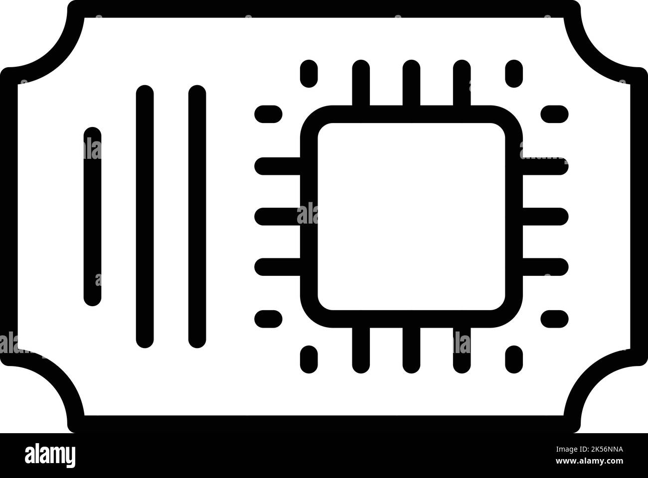 Digital museum pass icon outline vector. Old history. Cinema stub Stock ...