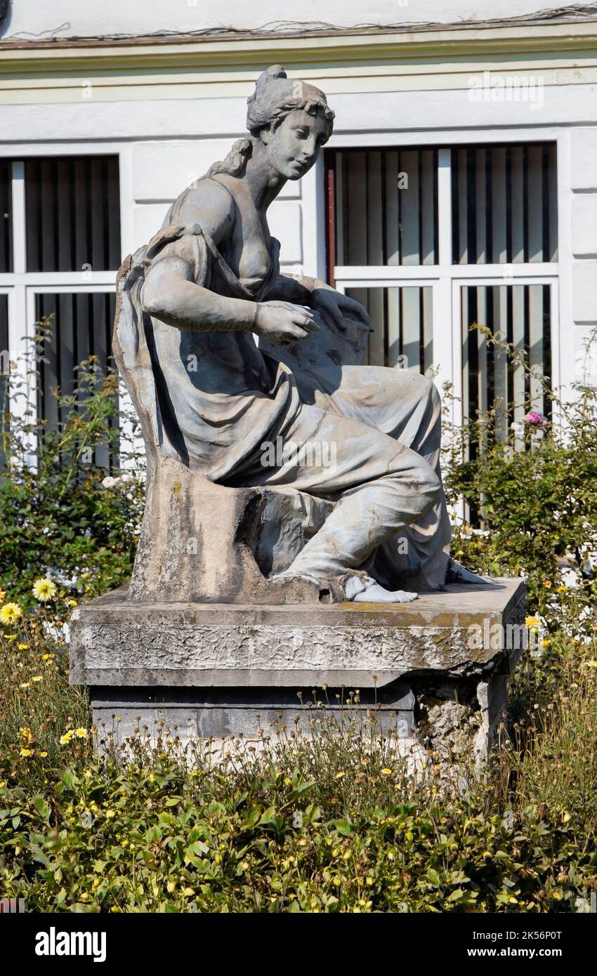 Statue in the botanical garden, major tourist attraction, on August 21 ...