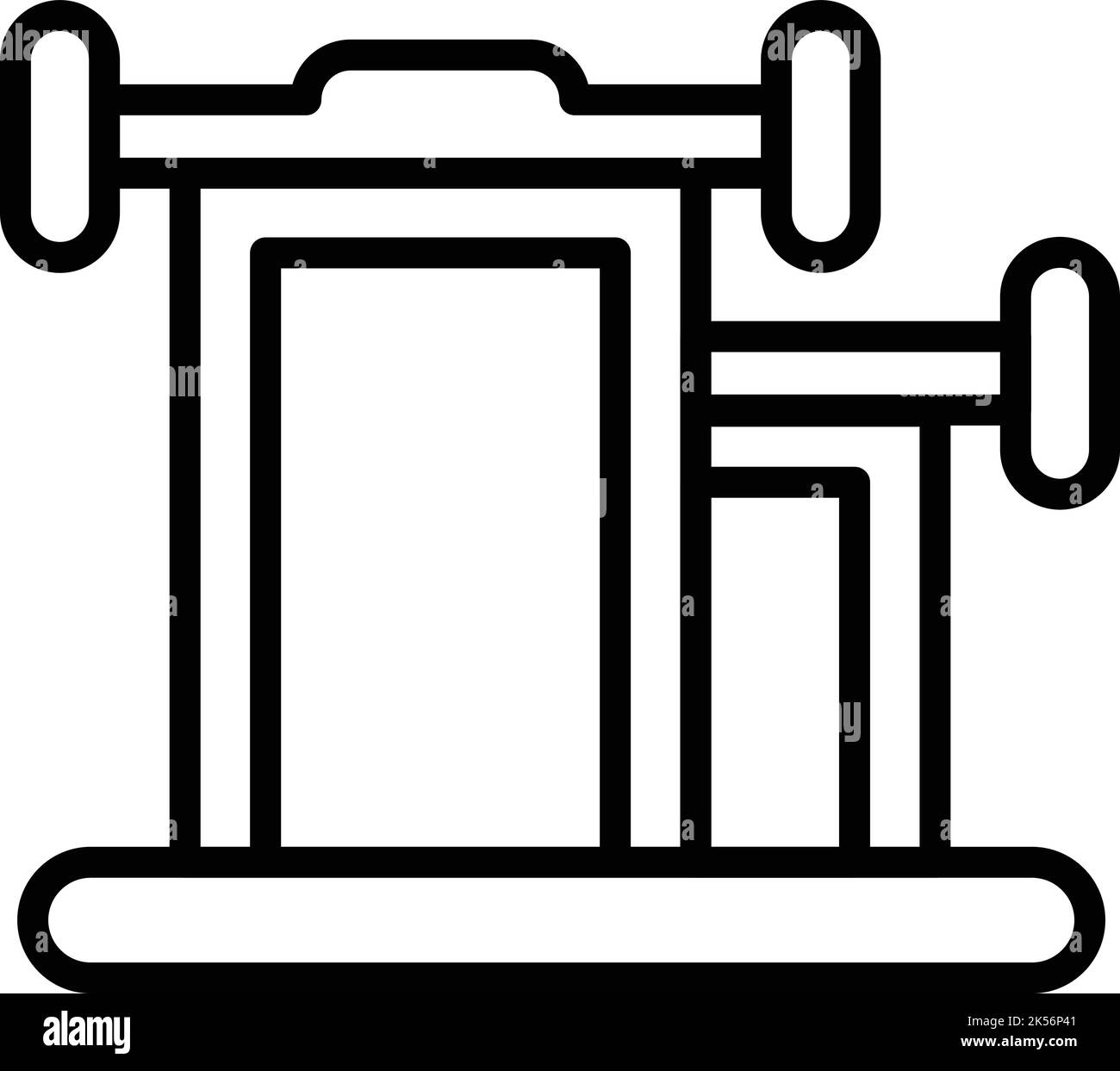 Gym equipment icon outline vector. Jump rope. Workout play Stock Vector ...