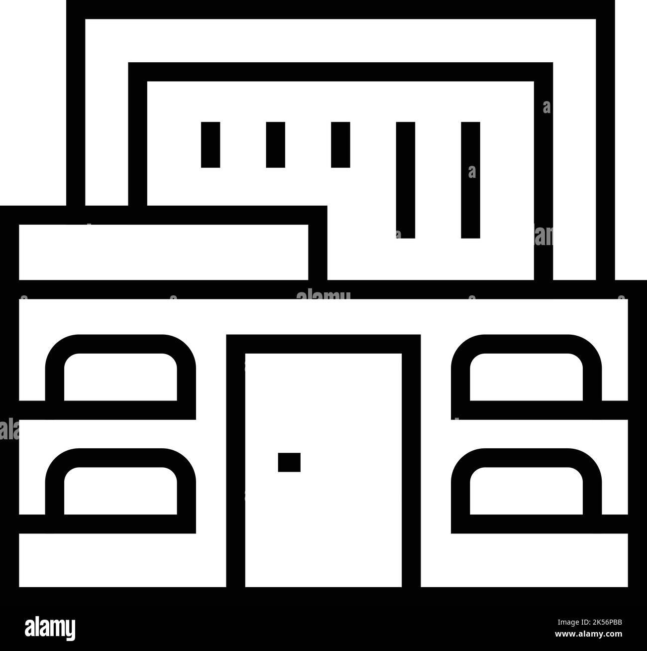 Exterior villa icon outline vector. Modern house. Real cottage Stock ...