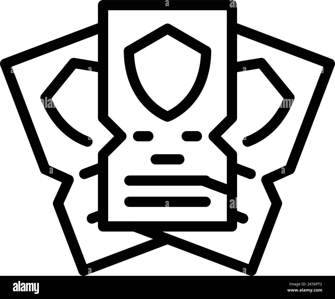 Family zoo ticket icon outline vector. Animal pass. Ride token Stock ...