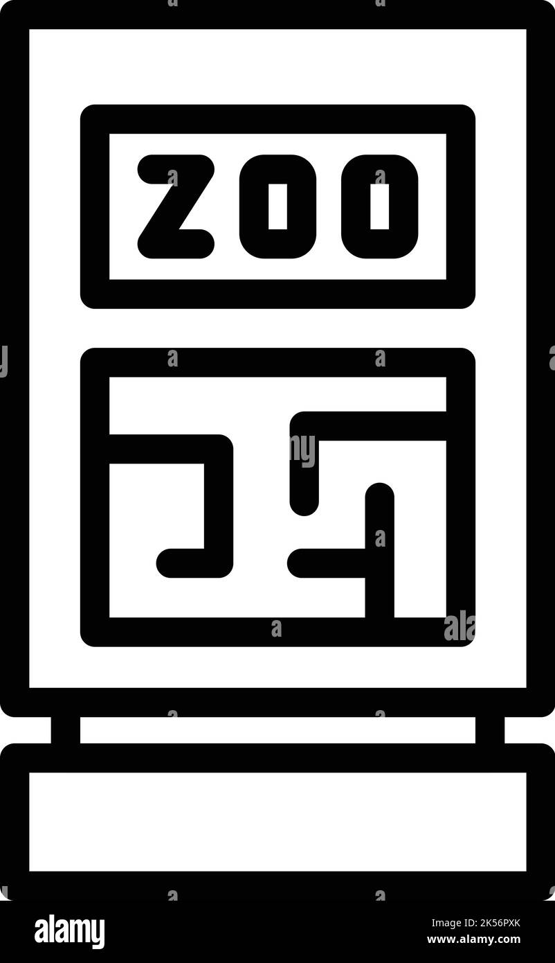 Zoo label icon outline vector. Animal pass. Fun event Stock Vector ...