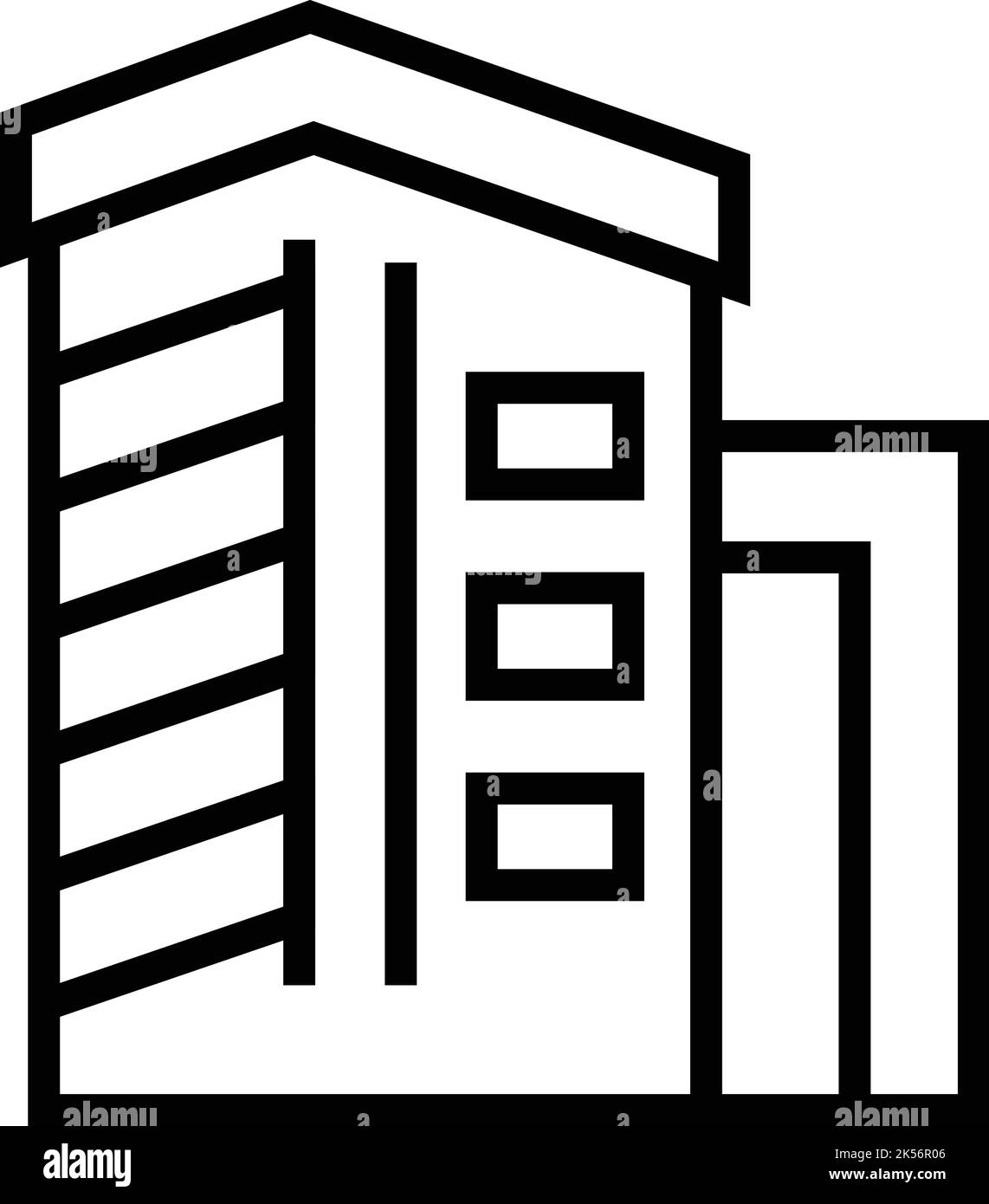 Town villa icon outline vector. Home cottage. Real estate Stock Vector ...