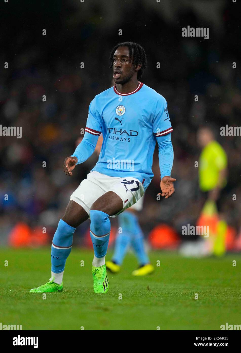 Manchester Stadium, Manchester, UK. 5th Oct, 2022. Josh Wilson-Esbrand ...