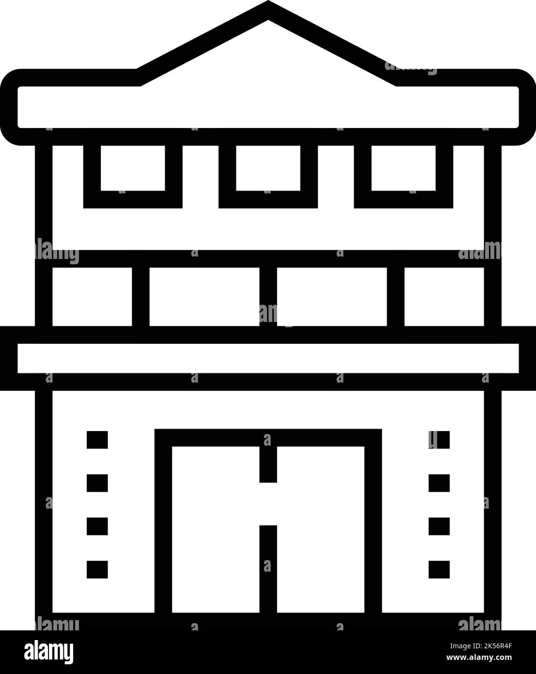 Villa house icon outline vector. Real cottage. Estate style Stock ...