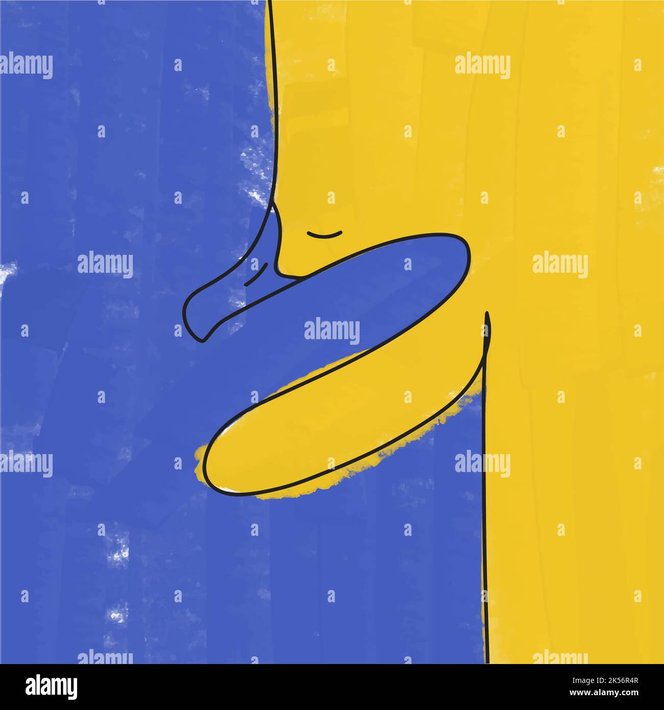 Hugs, support, peace, no war, background in the colors of the flag of ...