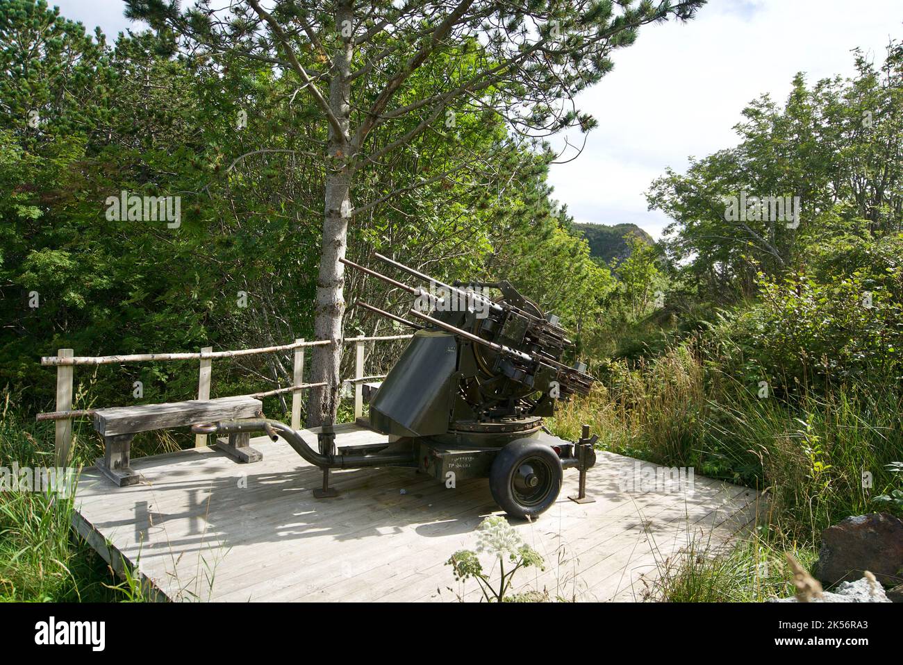 M45 Quadmount AA Gun (Anti Aircraft artillery at Tueneset costal Fort ...