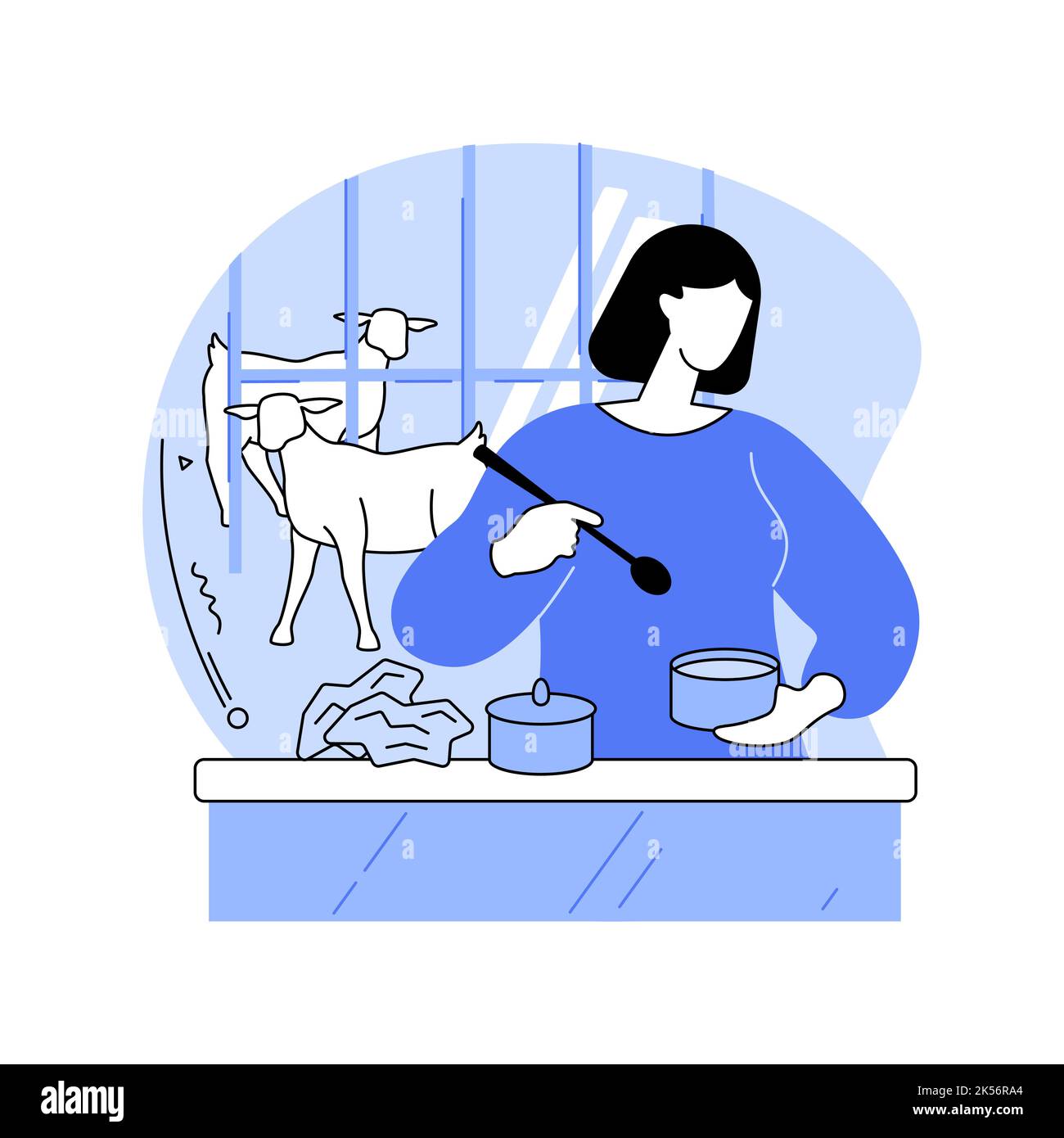 Lanolin oil production isolated cartoon vector illustrations Stock ...