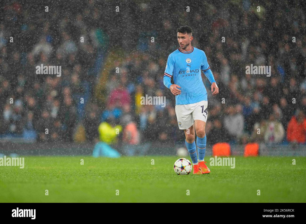 Manchester Stadium, Manchester, UK. 5th Oct, 2022. Aymeric Laporte ...