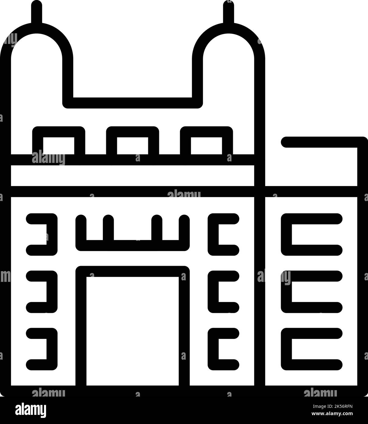 Slovak building icon outline vector. Flag map. Castle emblem Stock ...