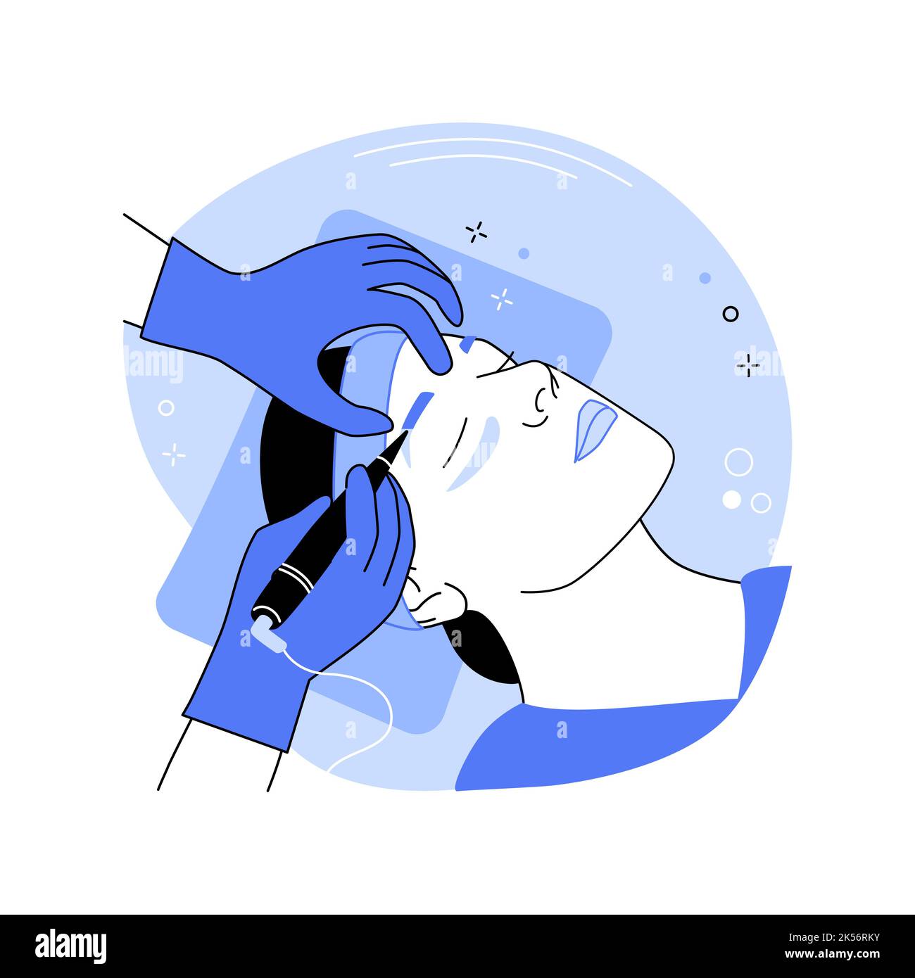 Permanent makeup isolated cartoon vector illustrations Stock Vector ...
