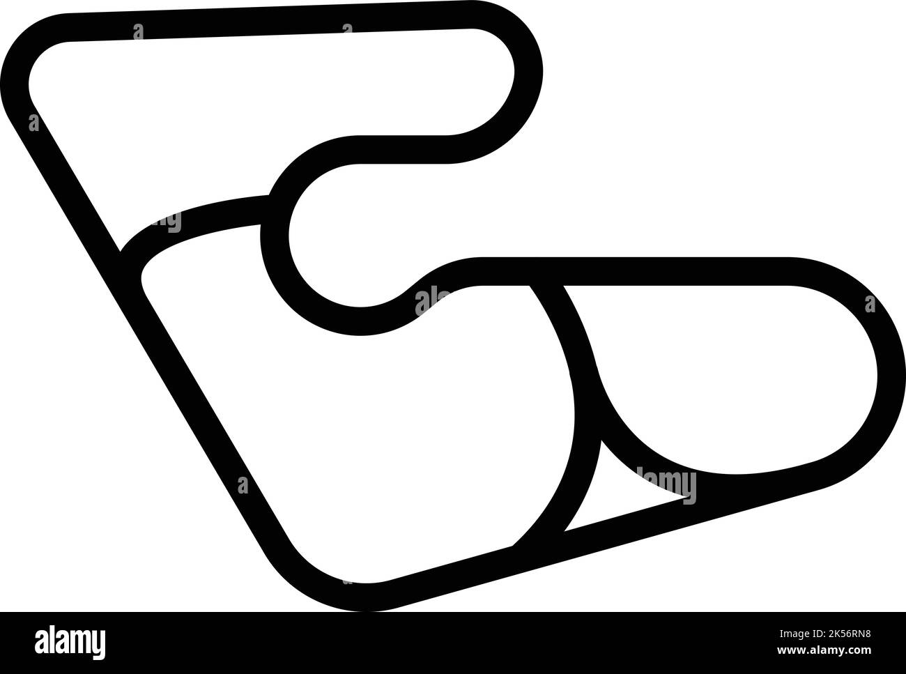 Speedway track icon outline vector. Race circuit. Miami top prix Stock ...