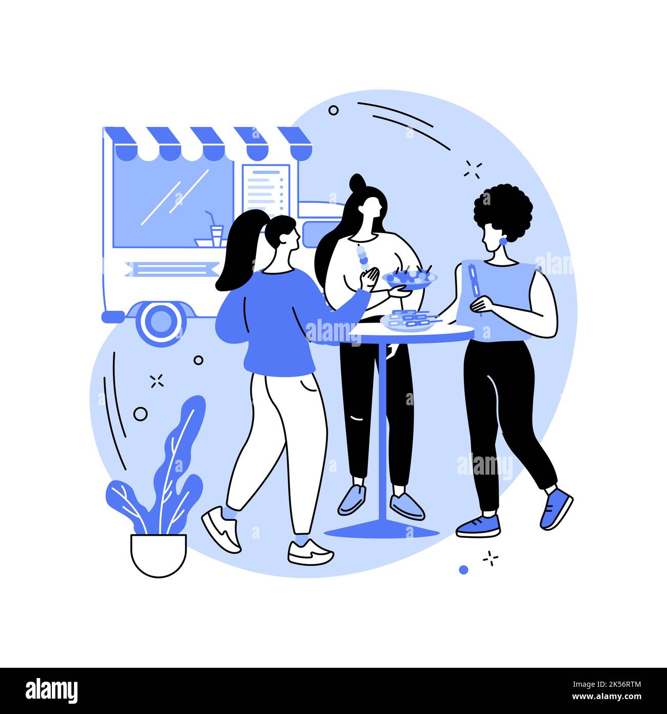 Sharing meal isolated cartoon vector illustrations Stock Vector Image ...