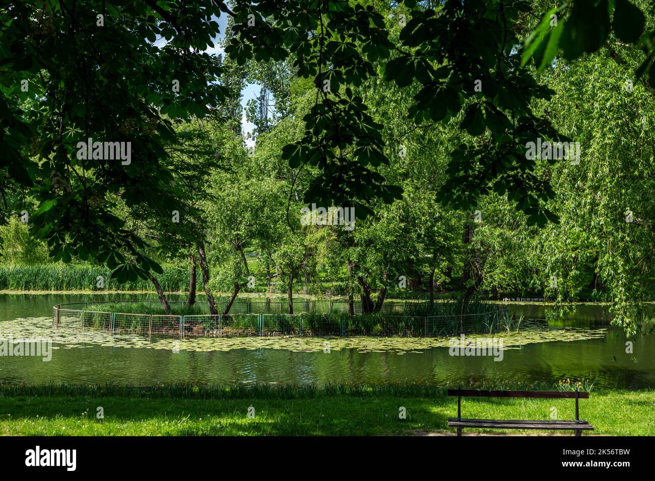 Craiova, Dolj County, Romania – May 14, 2022: The island of storks and ...
