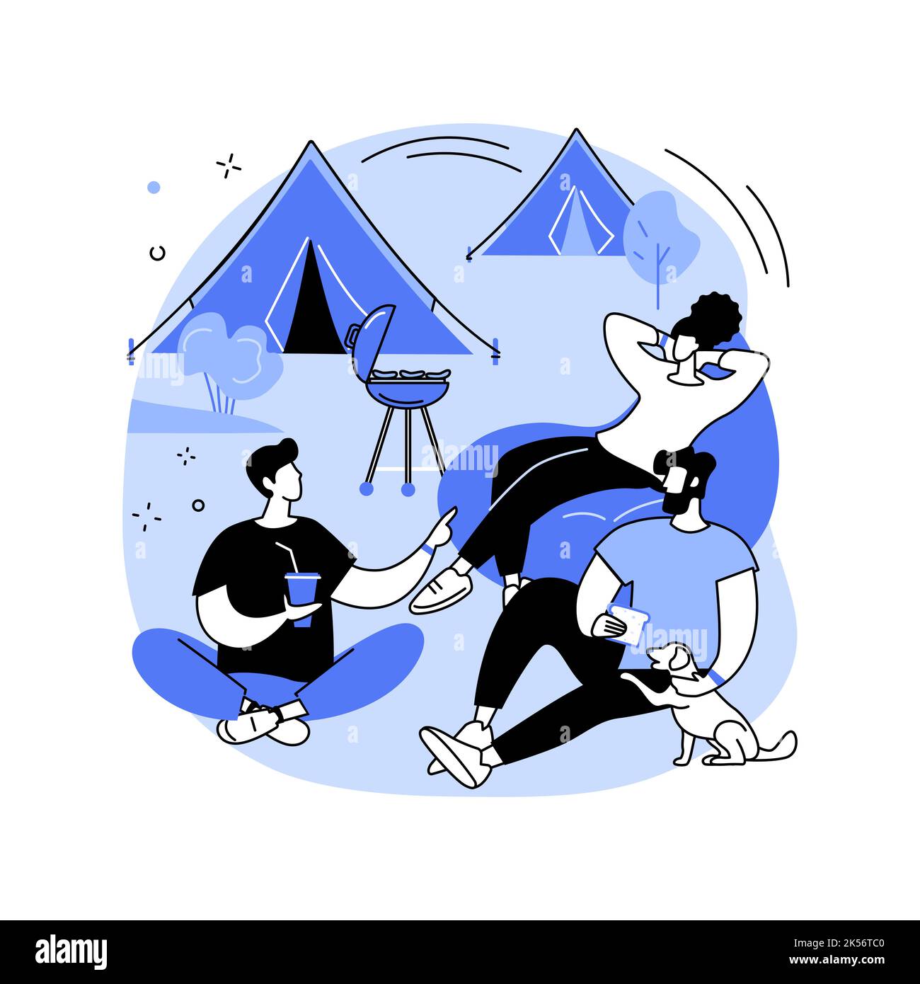 Camping pass isolated cartoon vector illustrations Stock Vector Image ...