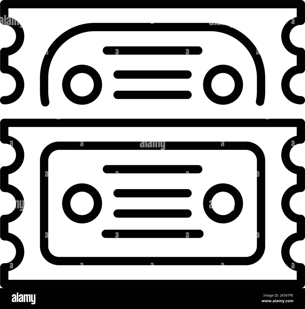 Pass Ticket Icon Outline Vector Admit Stub Museum Entry Stock Vector Image And Art Alamy