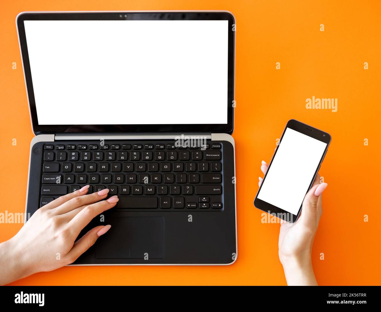 digital mockup distance work online technology Stock Photo - Alamy