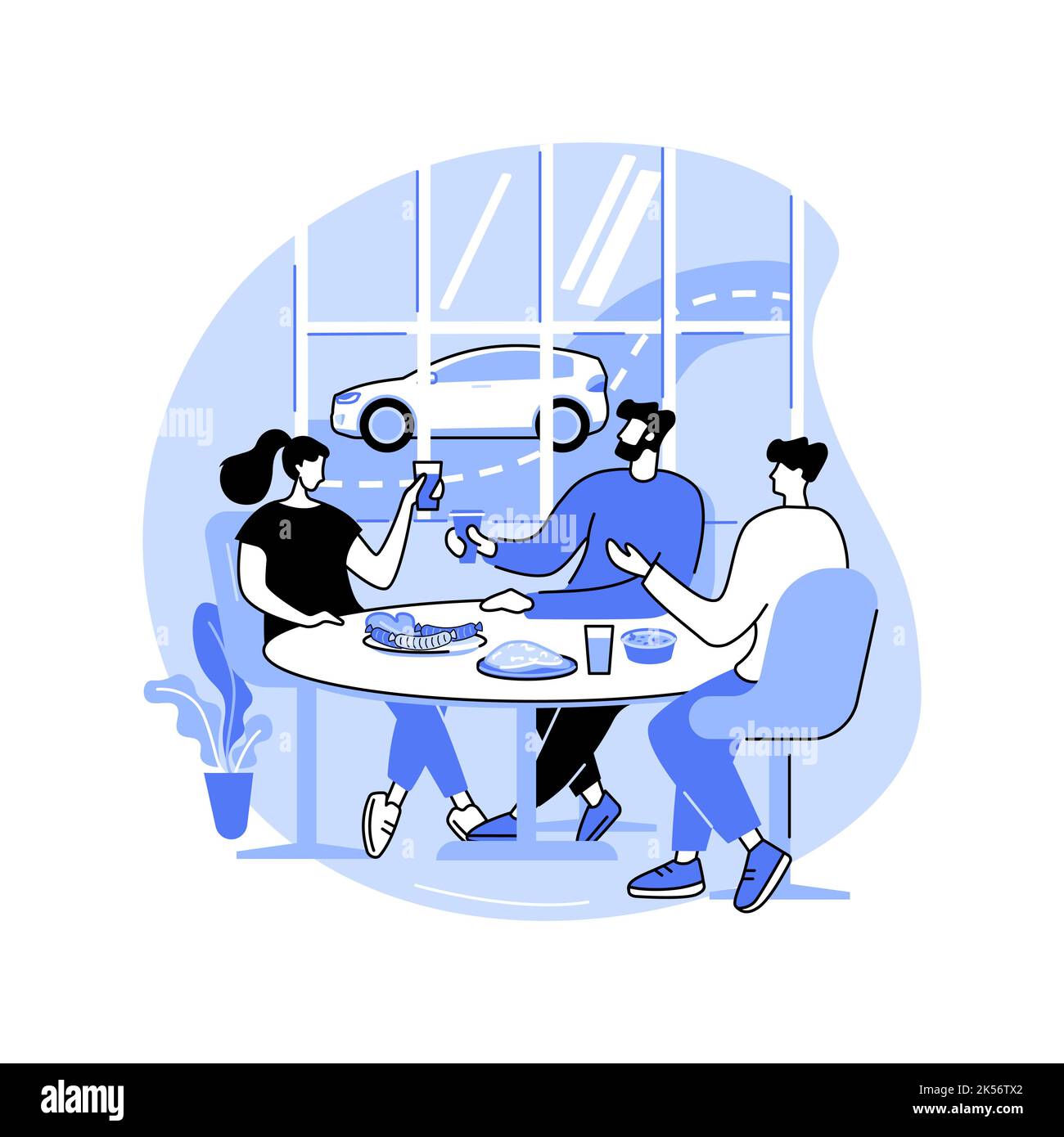 Rest area isolated cartoon vector illustrations Stock Vector Image ...