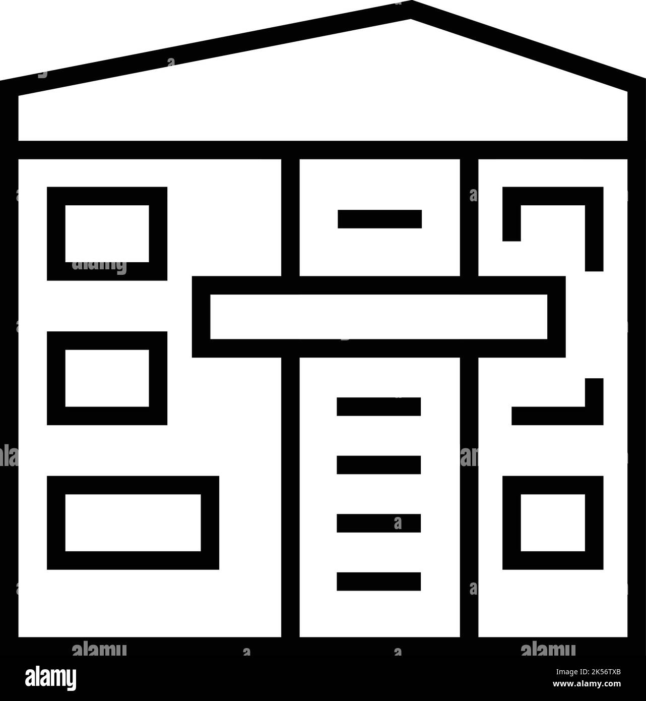 Villa construction icon outline vector. Modern house. Cottage real ...